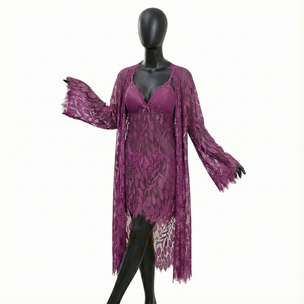 Botanica Sheer 3-Piece Babydoll Set – Basic Intimates